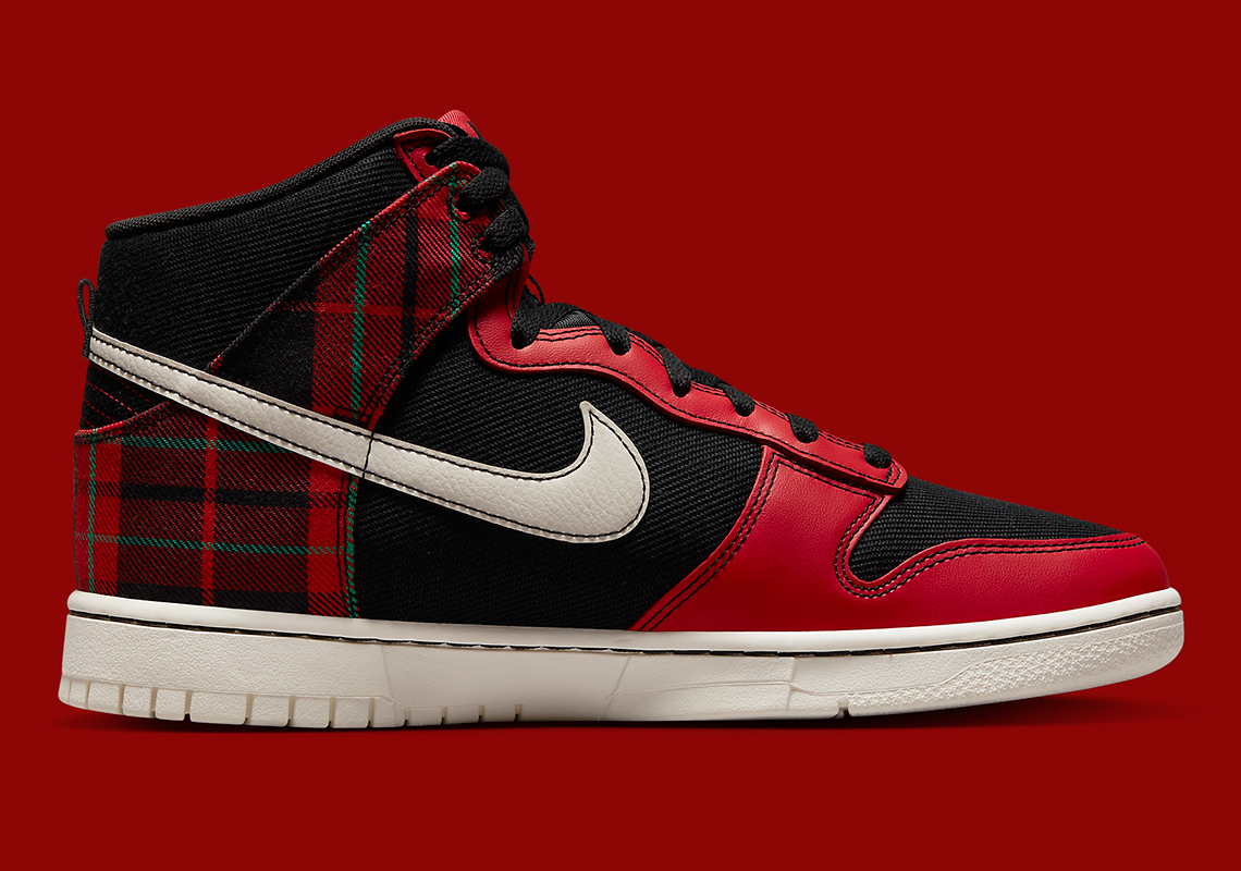 Nike Dunk High "Plaid" Red Green DV0826-001 | SneakerNews.com