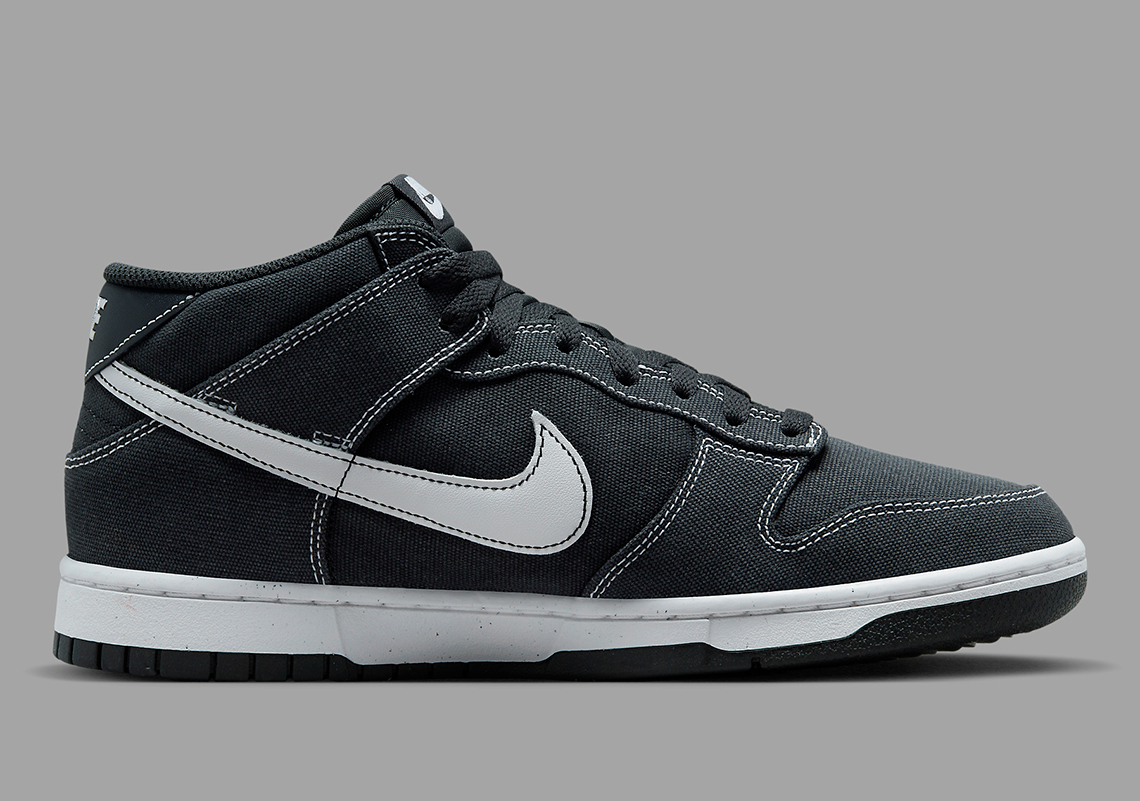 Nike Dunk Mid Black Canvas DV0830-001 | SneakerNews.com