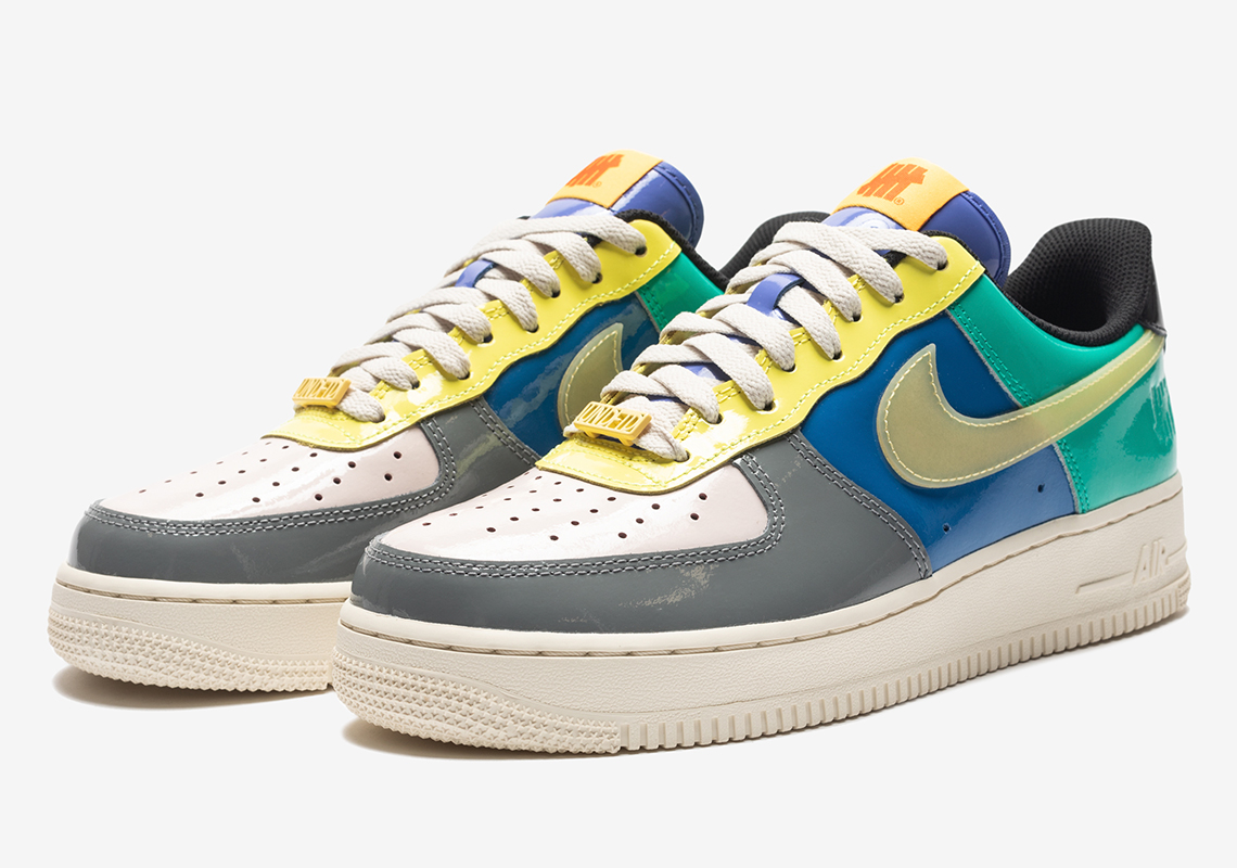 UNDEFEATED Nike Air Force 1 Multi-Color Patent Pack Drop 1 ...