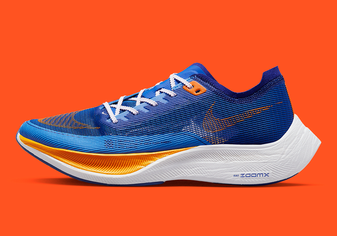 Nike ZoomX Vaporfly NEXT% "Blue"/Orange FD0713-400 | SneakerNews.com