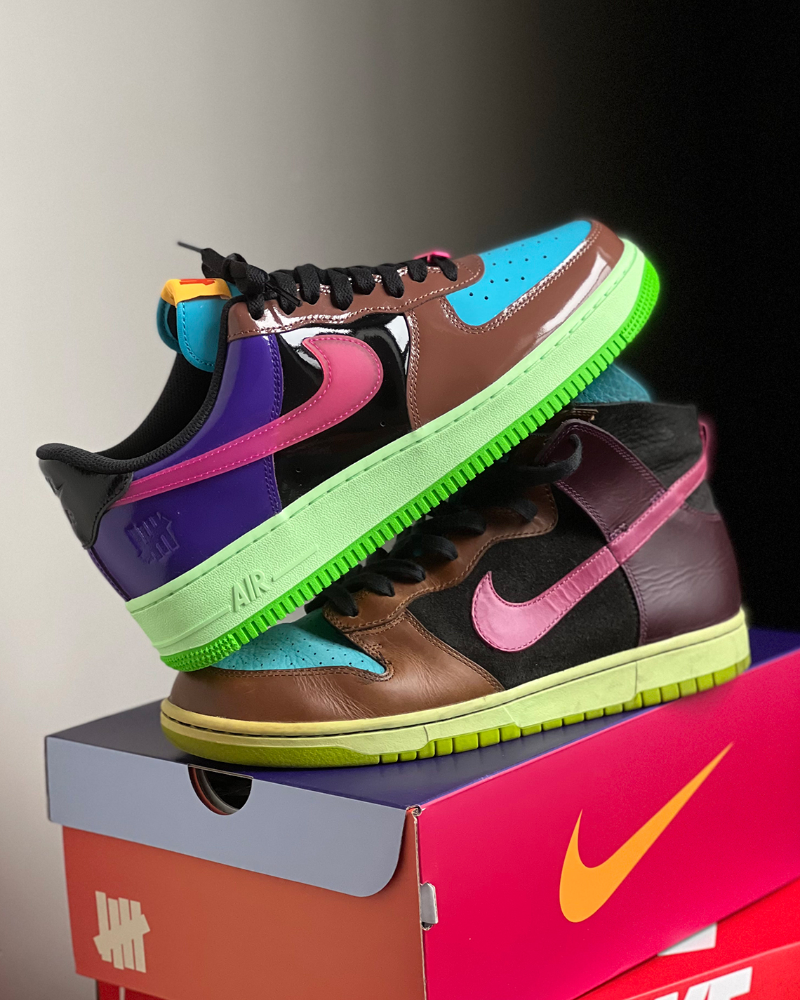 Undefeated Nike Air Force 1 Multi-Color Patent Pack | SneakerNews.com