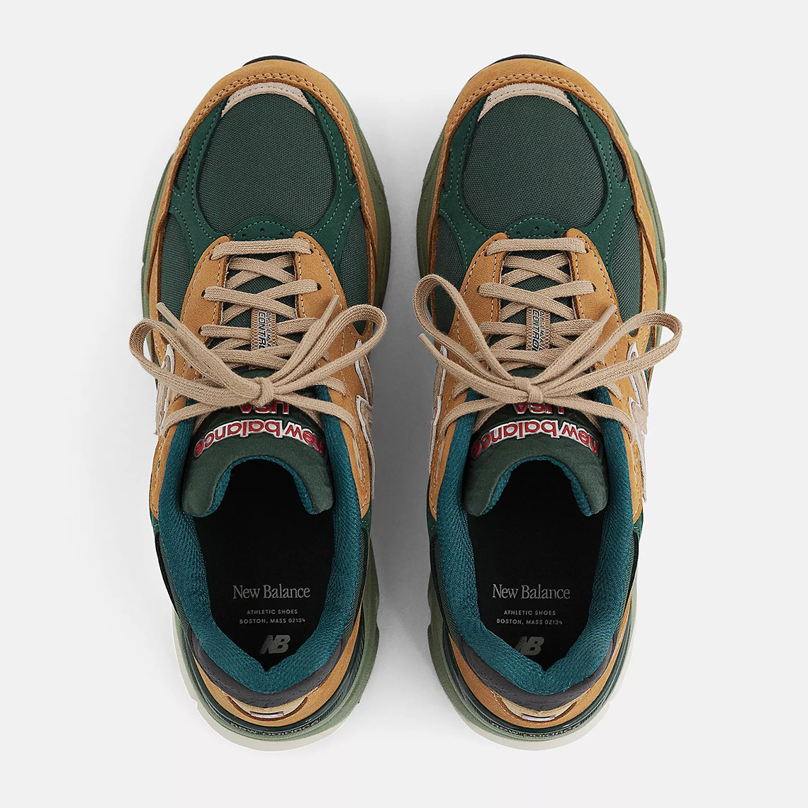 New Balance 990v3 MADE in USA Tan Green M990WG3