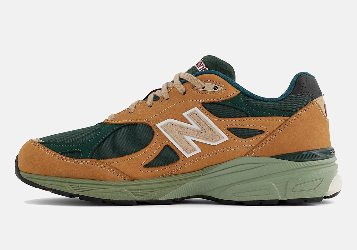 New Balance 990v3 MADE in USA Tan Green M990WG3