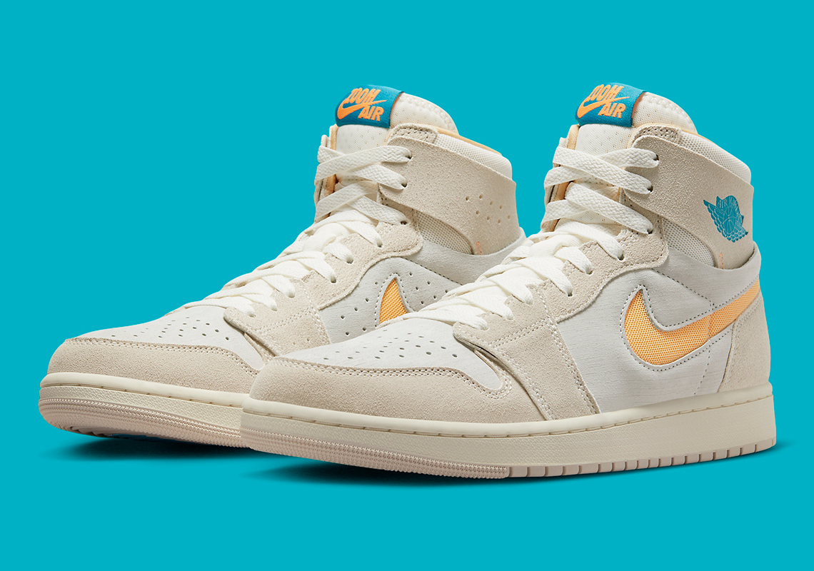Air Jordan 1 Zoom CMFT Light Tan Yellow Blue DV1307-180 | SneakerNews.com
