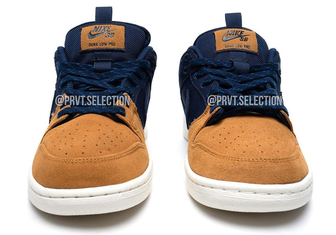 Nike SB Dunk Low "Navy/Wheat Toe" | SneakerNews.com