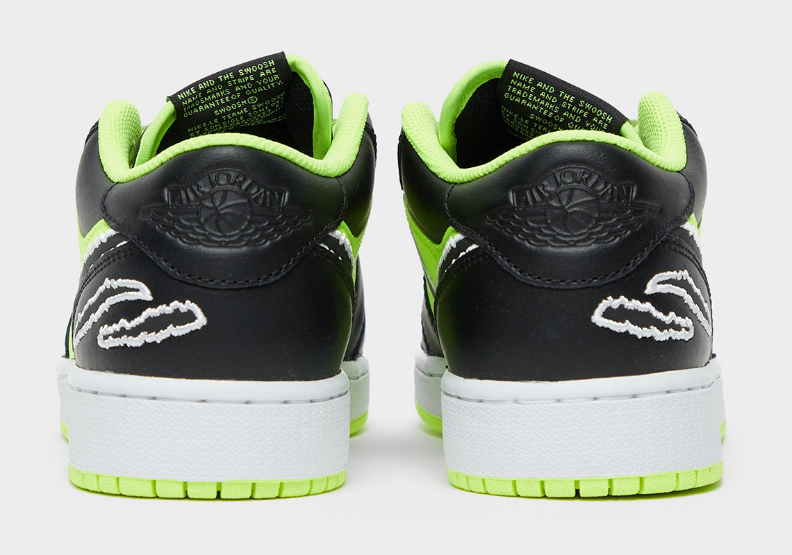 Air Jordan 1 Low Black Neon Scratch Marks | SneakerNews.com