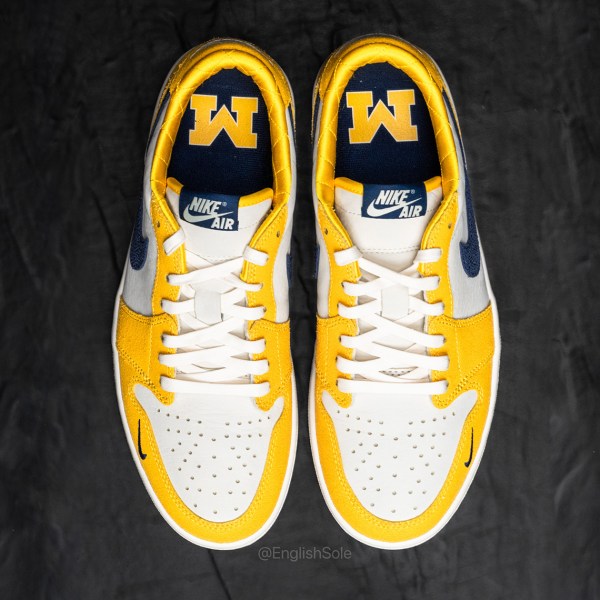 Closer-Look: Air Jordan 1 Low OG "Michigan PE" | SneakerNews.com