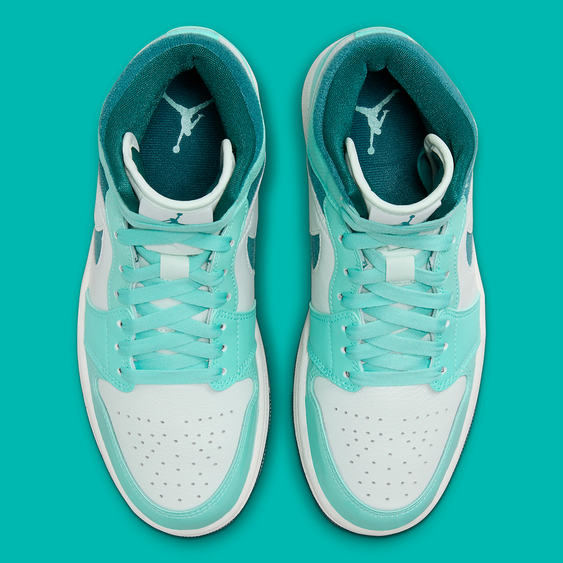 Air Jordan 1 Mid Chenille "Bleached Turquoise" DZ3745-300 Release Date ...