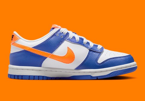 Kid's Nike Dunk Low "Knicks" FN7783-400 Release | SneakerNews.com