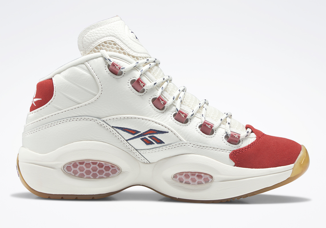 Reebok Question Mid "Vintage Red Toe" IG2653 | SneakerNews.com
