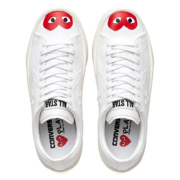 CdG PLAY x Converse Pro Leather Low "White" | SneakerNews.com