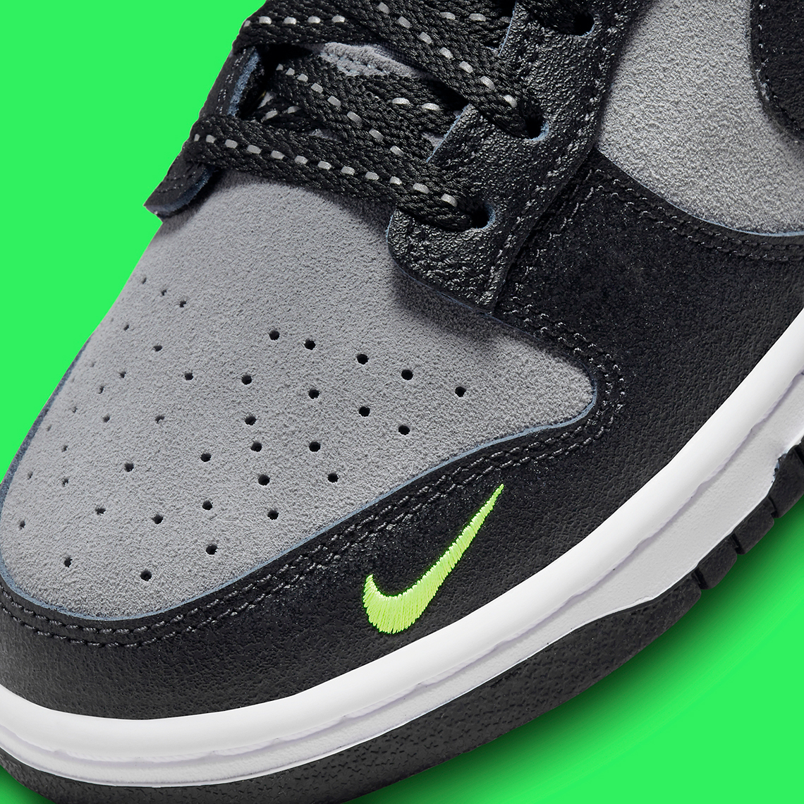 Nike Dunk Low "Black/Grey/Neon Green" FQ2205-001 | Sneaker News