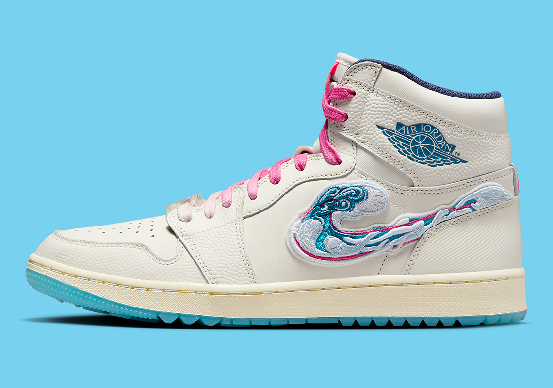 Michelle Wie West Air Jordan 1 Golf Shoes "Aloha/Waves" | SneakerNews.com