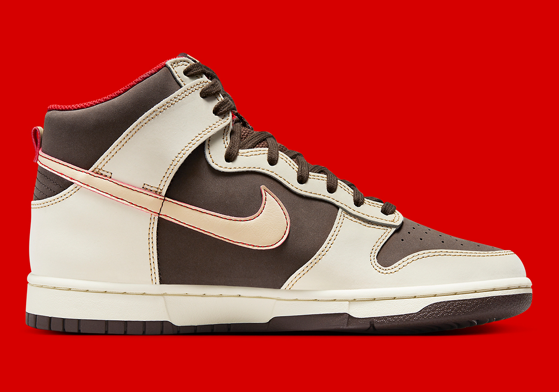 Nike Dunk High "Sail/Brown/Red" FB8892-200 Release | Sneaker News