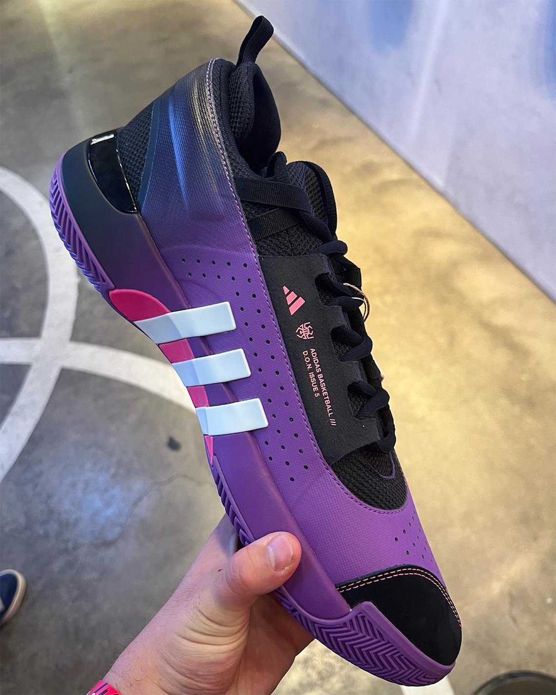 adidas D.O.N. Issue #5 Purple Black Pink | SneakerNews.com