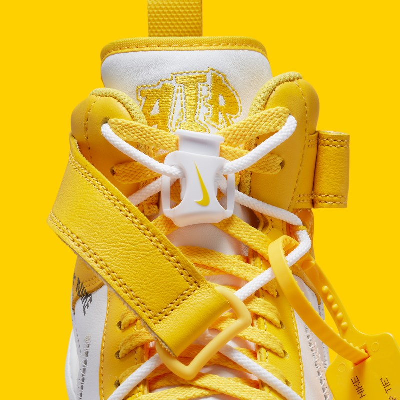 Off-White Nike Air Force 1 Mid Varsity Maize DR0500-101 | SneakerNews.com