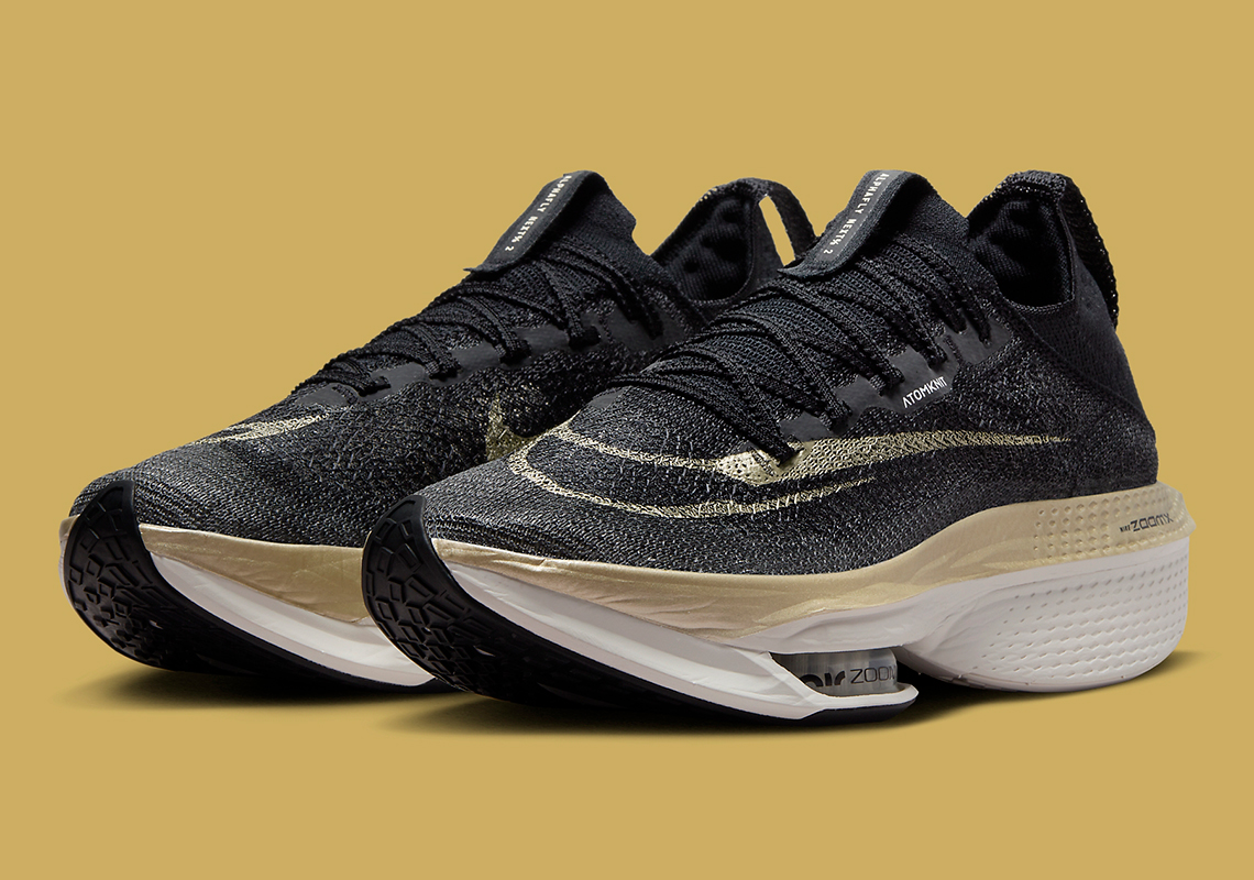 Nike ZoomX AlphaFly Next% 2 "Black/Gold" DN3555-001 | Sneaker News