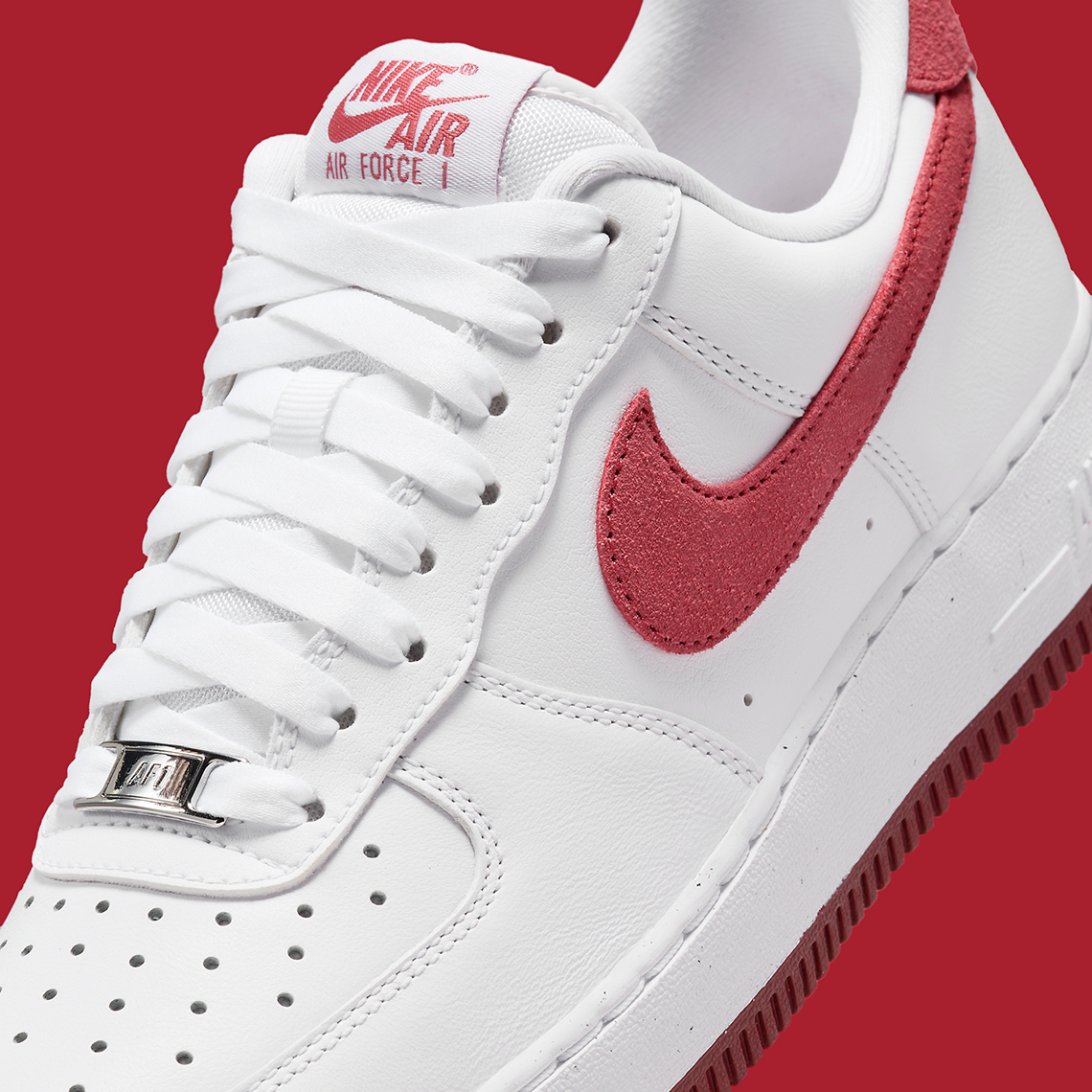 Nike Air Force 1 White Adobe Team Red Dragon Red FQ7626-100 ...
