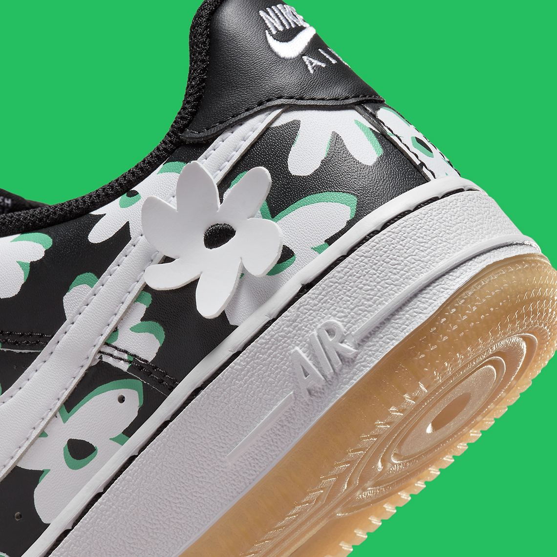 Kid's Nike Air Force 1 Low "Black/White" Flowers | SneakerNews.com