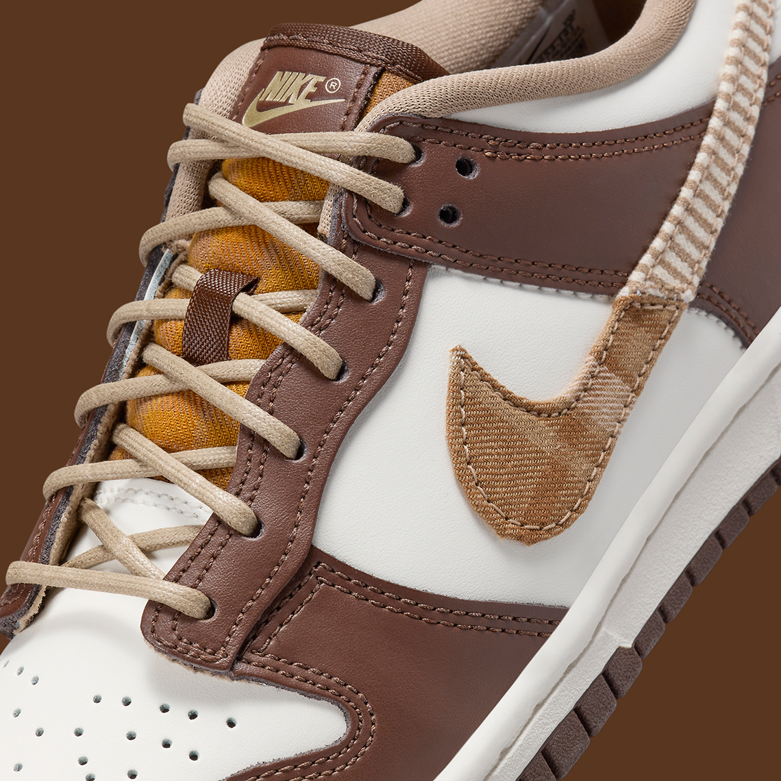 A Fashionable Brown Plaid Accents This Nike Dunk Low For Fall/Winter ...