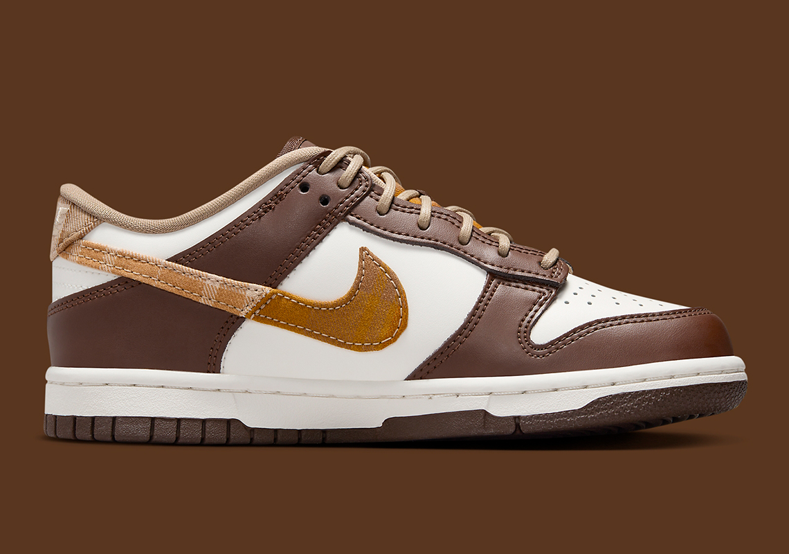 A Fashionable Brown Plaid Accents This Nike Dunk Low For Fall/Winter ...