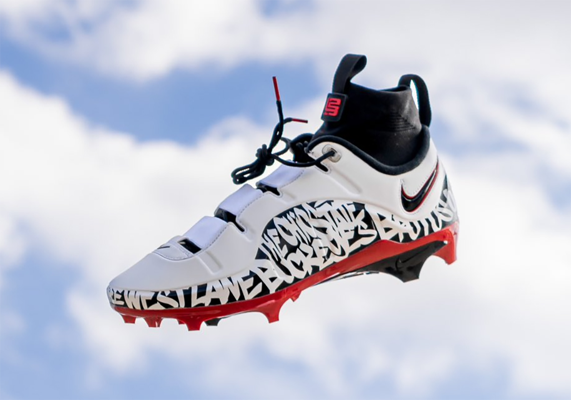 Nike LeBron 4 "Graffiti" Ohio State Buckeyes PE Cleats | SneakerNews.com