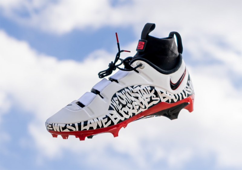 Nike LeBron 4 "Graffiti" Ohio State Buckeyes PE Cleats | SneakerNews.com
