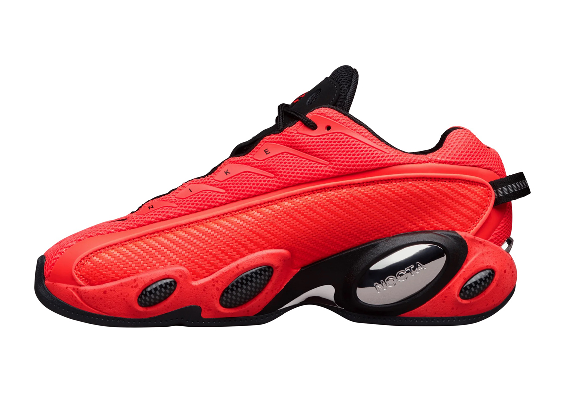 Nike Nocta Glide "Triple White" "Crimson" Release Details | SneakerNews.com