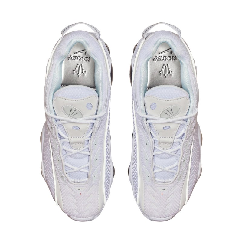 Nike Nocta Glide "Triple White" "Crimson" Release Details | SneakerNews.com