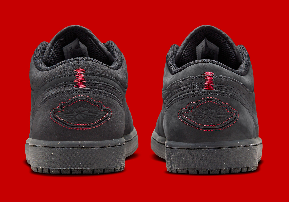Red Stitching Lands On This Air Jordan 1 Low | Sneaker News