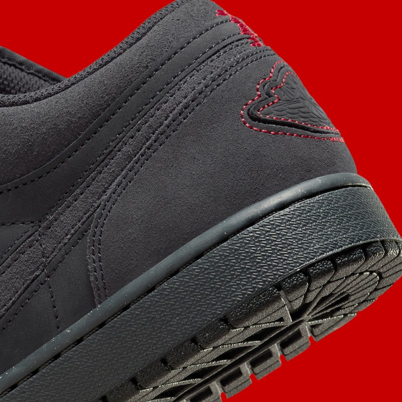 Red Stitching Lands On This Air Jordan 1 Low | Sneaker News
