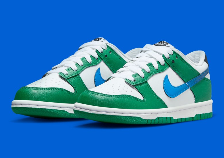 Nike Dunk Low "Green/Blue/Swoosh Gradient | SneakerNews.com
