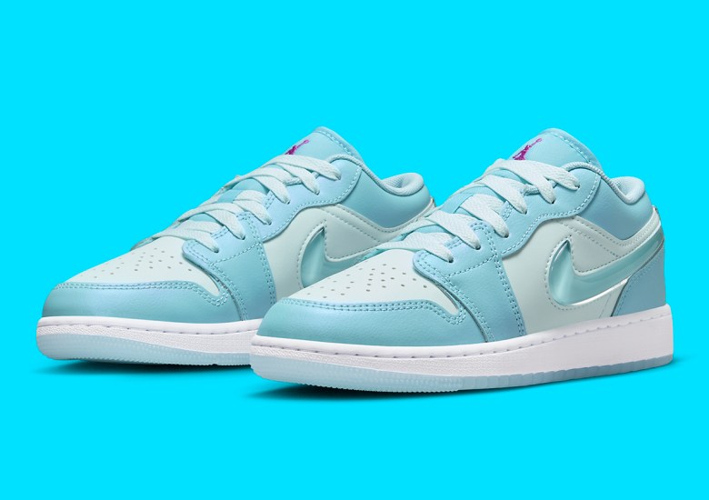 These Air Jordan 1 Lows Get Iced Out In "Glacier Blue" - SneakerNews.com