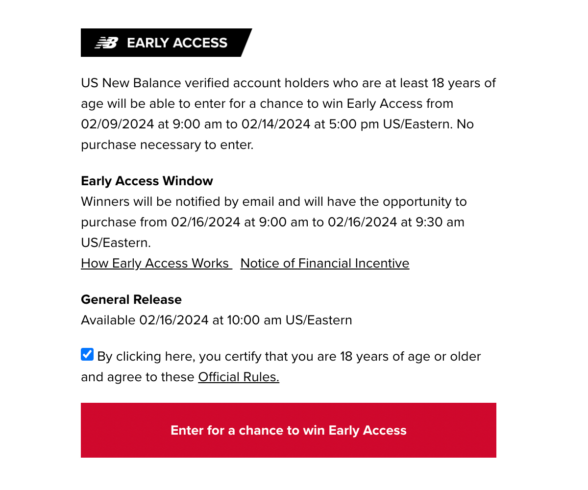 New Balance Launches Early Access Program - SneakerNews.com