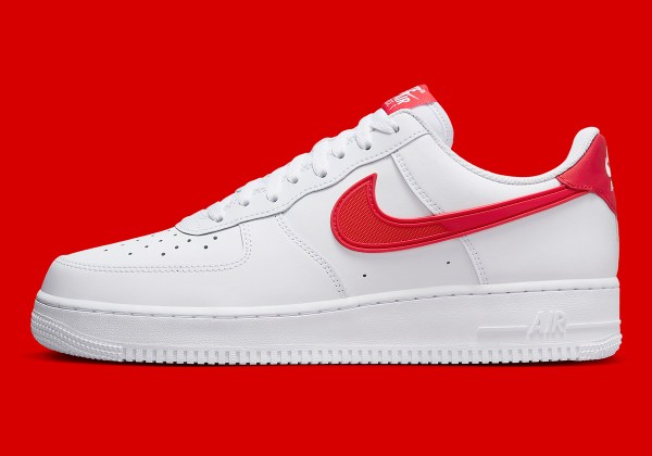 The Nike Air Force 1 Low Wears Red "Swoosh Armor" In Latest Delivery ...