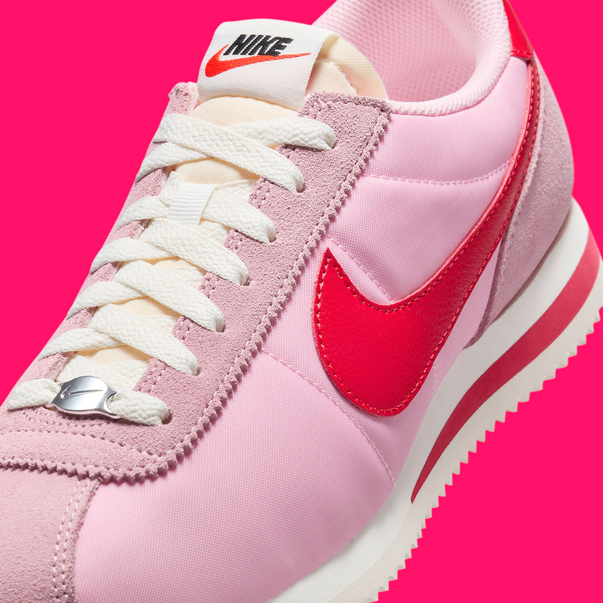 Nike Cortez Womens "Medium Soft Pink/Fire Red" HF9994-600 | SneakerNews.com