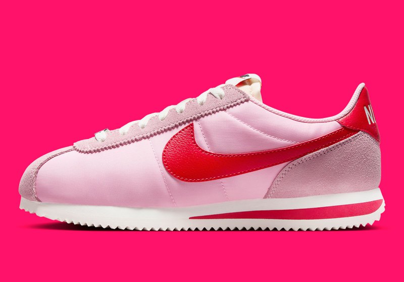 Nike Cortez Womens "Medium Soft Pink/Fire Red" HF9994-600 | SneakerNews.com