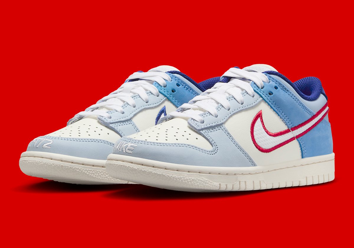 Nike Dunk Low GS "White/Blue/Red Mesh" HF5742-11