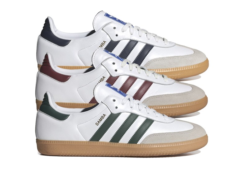 adidas Samba "White Leather/Gum Pack" | SneakerNews.com