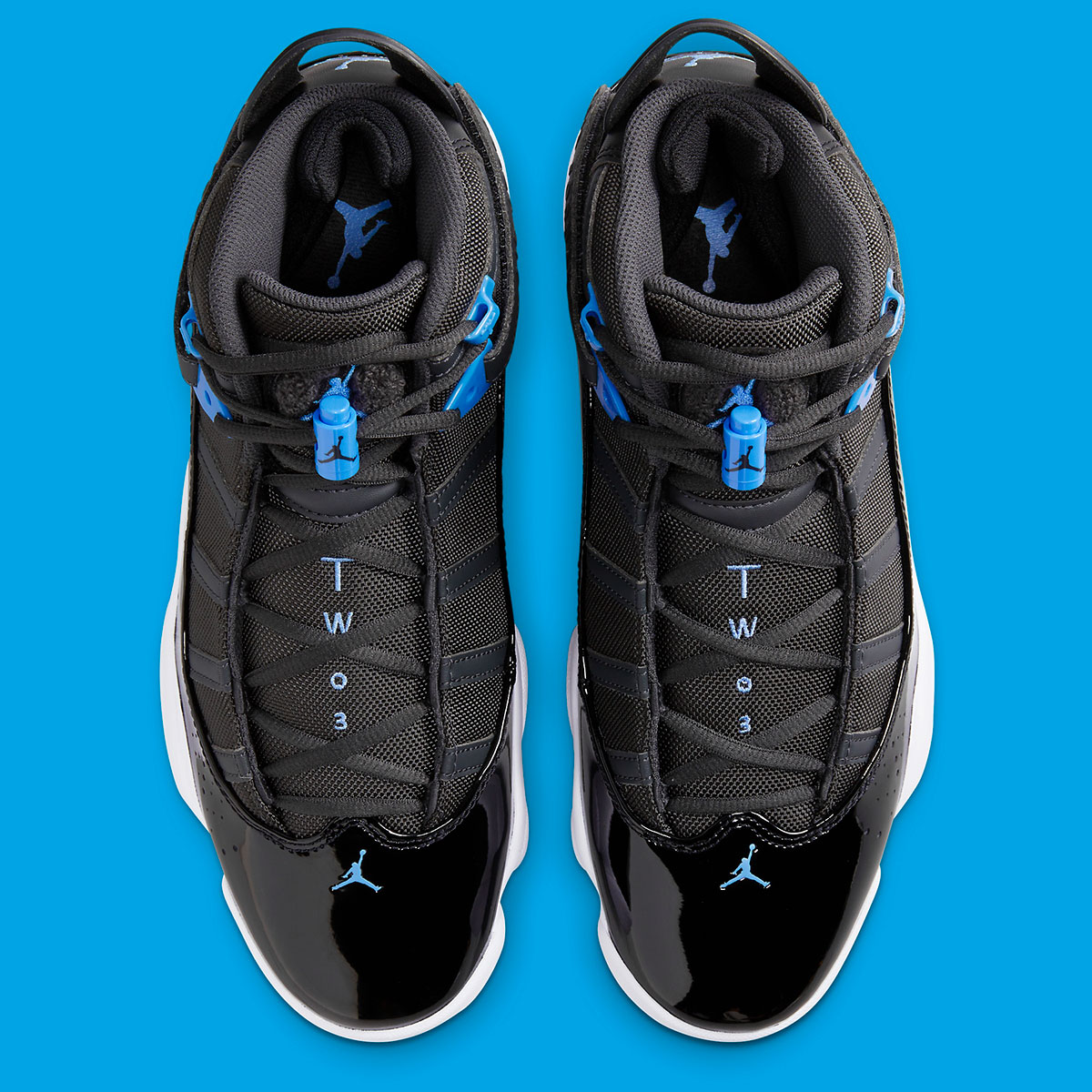 Jordan 6 Rings "Black/Dark Powder Blue/White" 322922-041 | SneakerNews.com