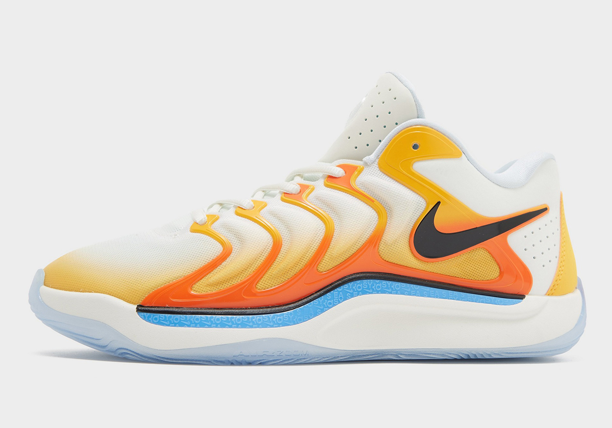 Nike KD 17 "University Gold/Black/Safety Orange" FJ9487-700 ...