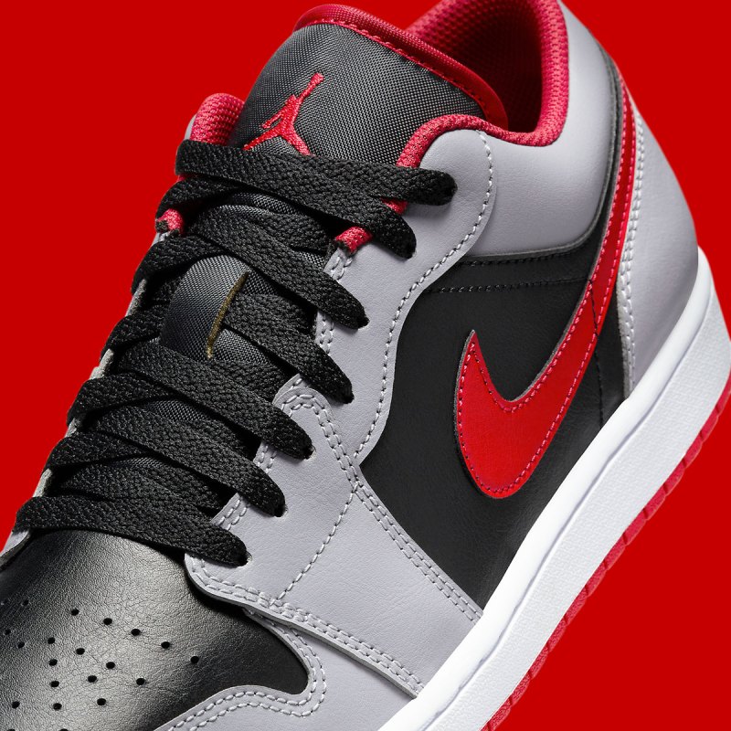 Air Jordan 1 Low "Black Cement/Fire Red" 553558-060 | SneakerNews.com