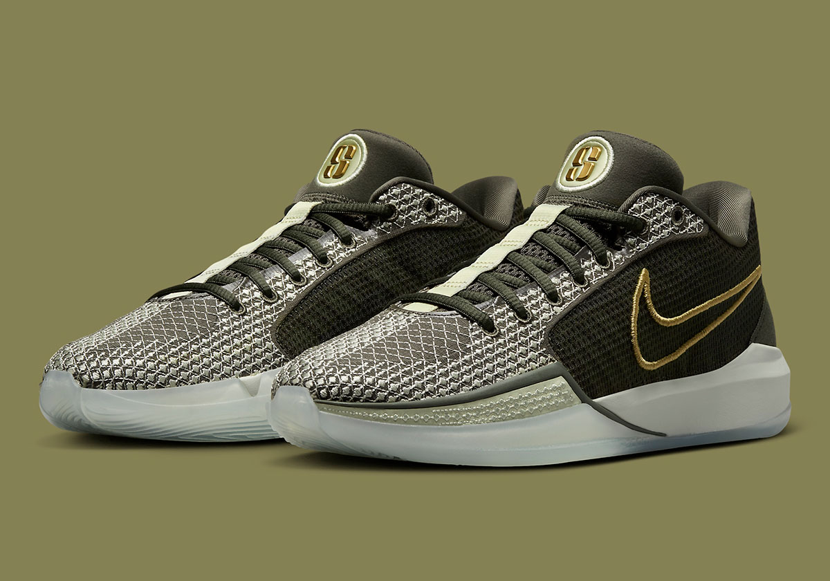 Nike Sabrina 1 "Dedication" Cargo Khaki/Metallic Gold | SneakerNews.com