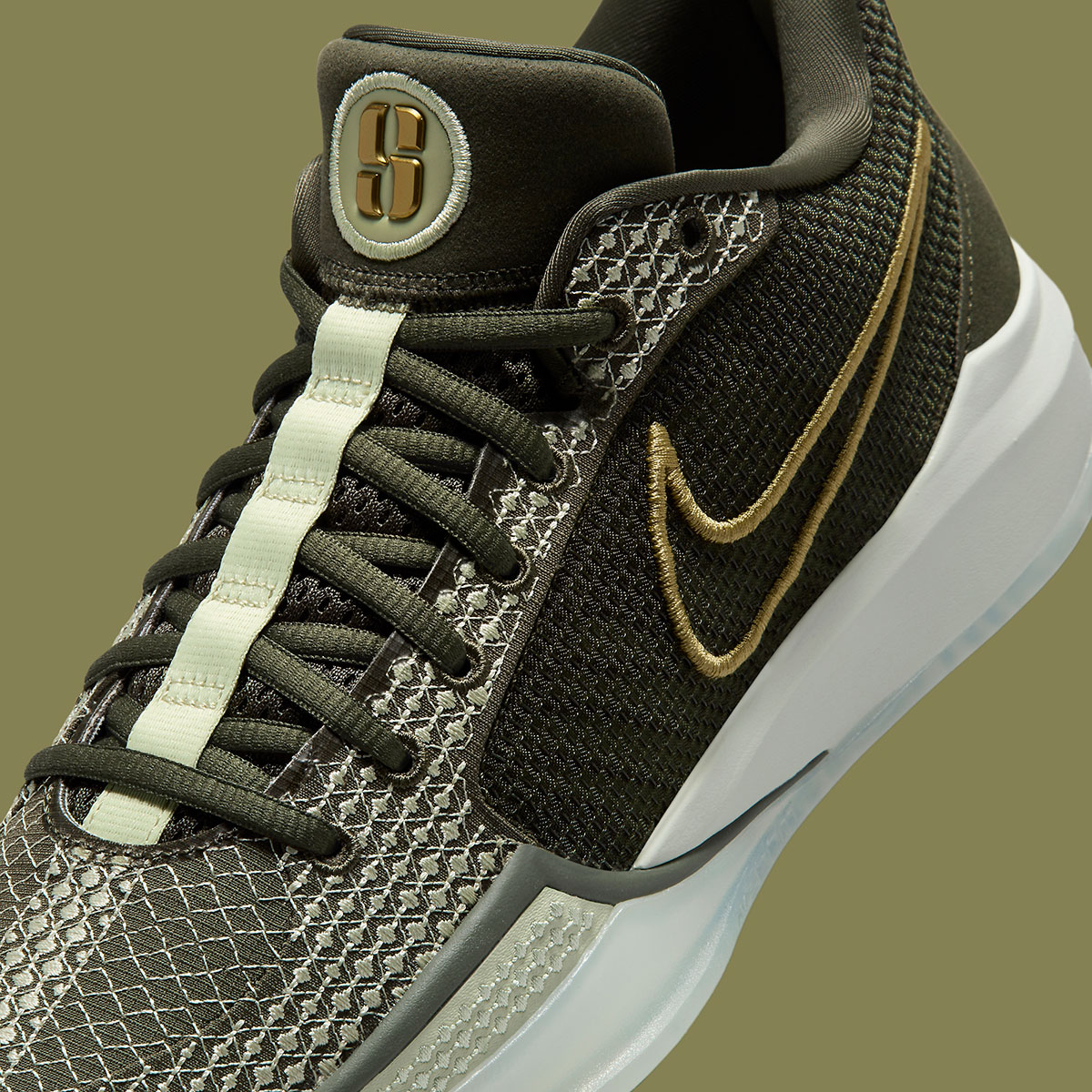 Nike Sabrina 1 "Dedication" Cargo Khaki/Metallic Gold | SneakerNews.com