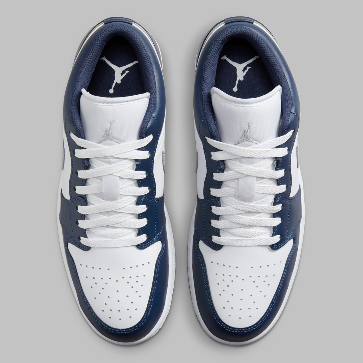 Air Jordan 1 Low "White/Wolf Grey/Midnight Navy" 553558-141 ...