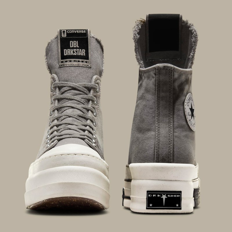 Rick Owens Converse DBL DRKSHDW "Washed Grey" | SneakerNews.com