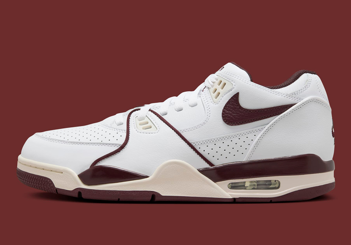 Nike Air Flight 89 "White/Burgundy Crush/Phantom" FQ8256-100 | SneakerNews.com