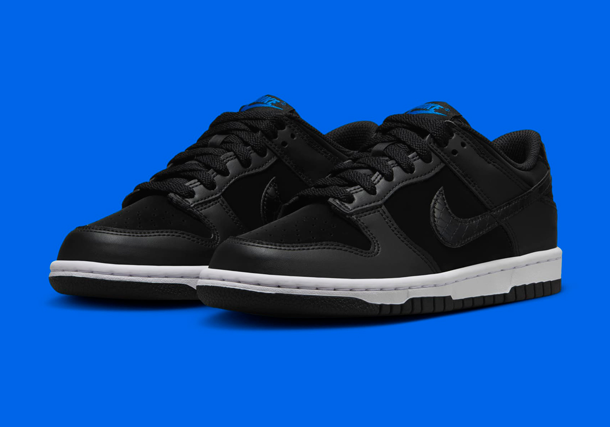 Nike Dunk Low Black Croc Swoosh FV7472-001 | SneakerNews.com