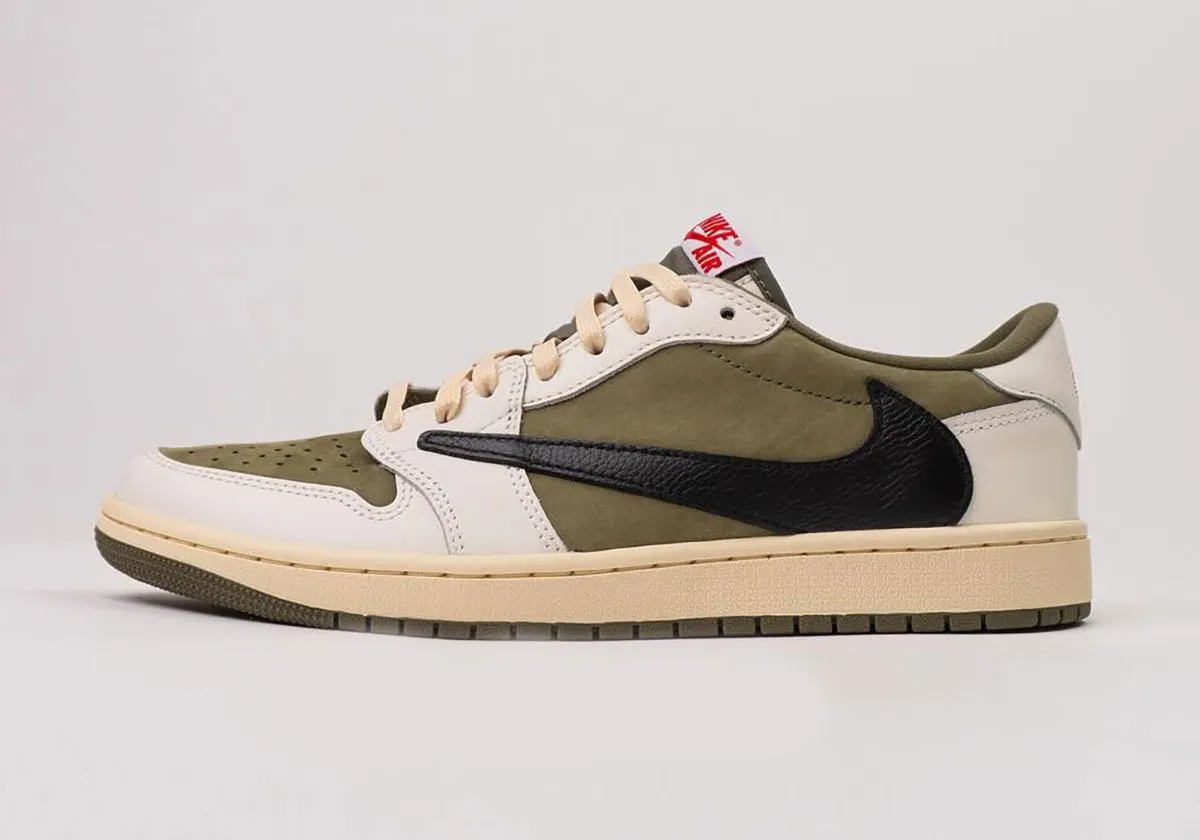 Travis Scott Air Jordan 1 Low Medium Olive DM7866-200 | SneakerNews.com
