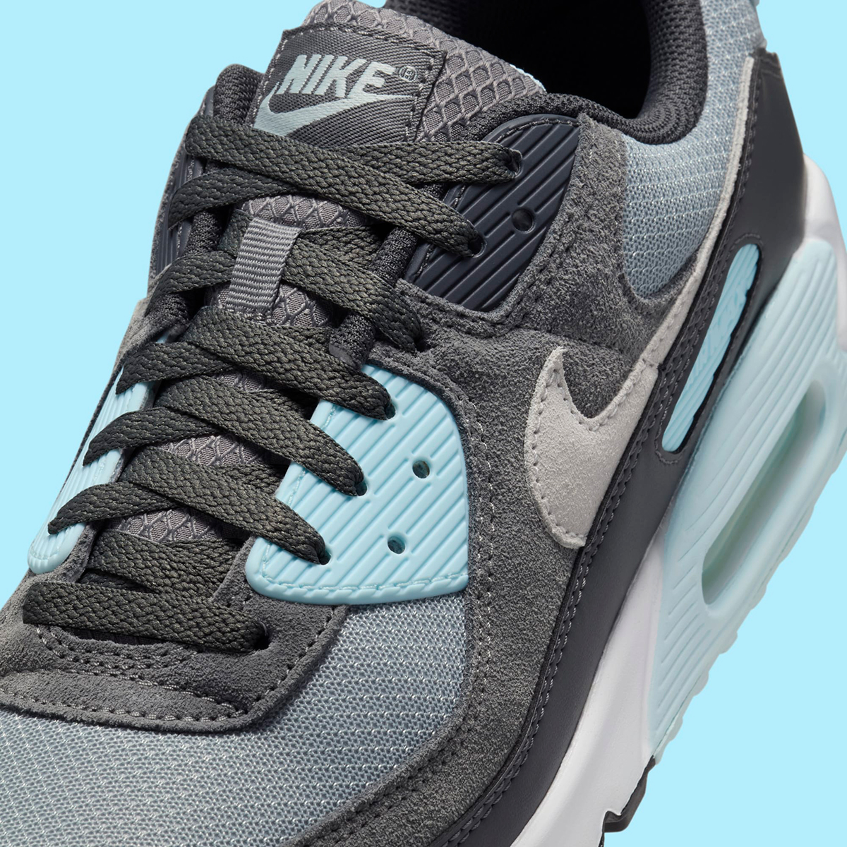 Nike Air Max 90 "Grey/Black/Glacier Blue" DM0029-009 | SneakerNews.com